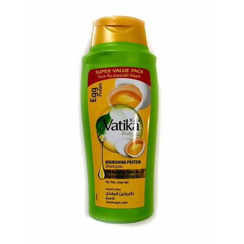 Vatika EGG PROTEIN Nourishing Protein Shampoo, Dabur (Ватика яичный протеин Шампунь питающий протеин для тонких и ослабленных волос, Дабур), 700 мл.