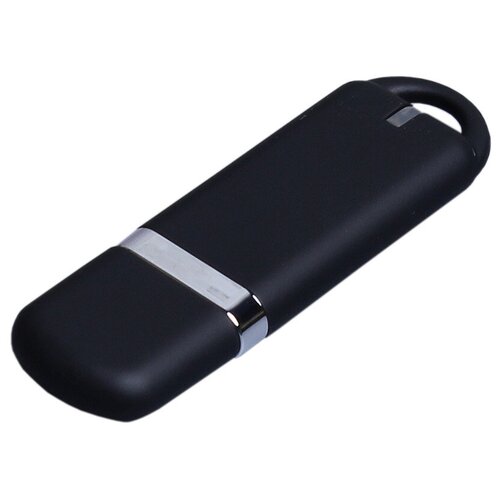 Классическая флешка soft-touch с закругленными краями (4 Гб / GB USB 2.0 Черный 005 Flash drive)