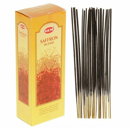 Hem Incense Sticks SAFFRON (Благовония шафран, Хем), уп. 20 палочек.