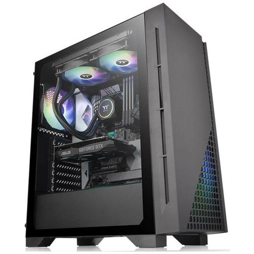 Корпус Thermaltake H330 TG CA-1R8-00M1WN-00 Black/Win/SPCC/Tempered Glass*1/120mm Standard Fan*1 (526456)
