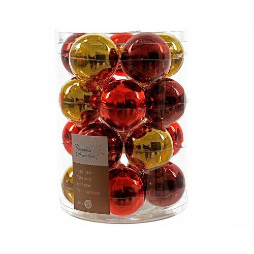 Kaemingk Коллекция стеклянных шаров Золотая Осень 6 см, 20 шт 142153