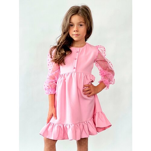 Платье Бушон, размер 116-122, розовый
