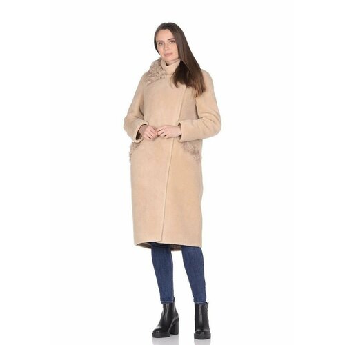 Пальто  Prima Woman, размер 50, бежевый