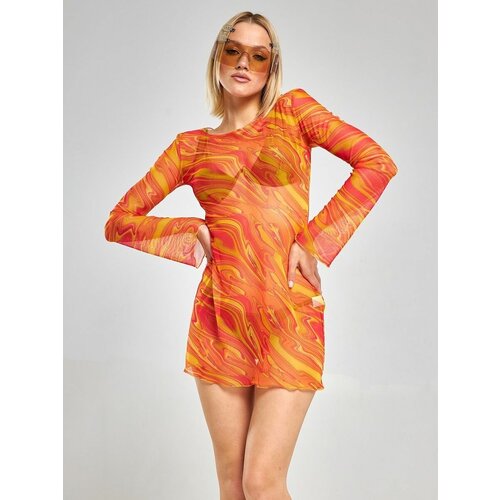 Платье ALZA, размер 44/46, оранжевый
