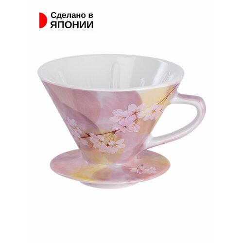Воронка-дриппер для заваривания кофе методом пуровер Д12,5 см, розовая 2