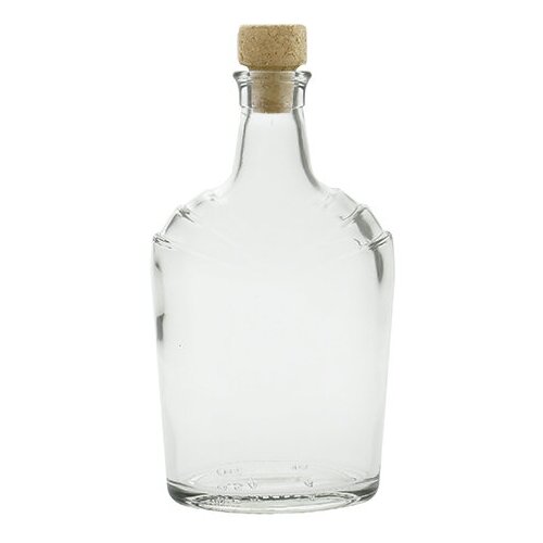 Бутылка стеклянная Камю 0,5 л, с пробкой