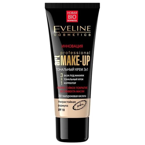 Eveline Cosmetics тональный крем Art Professional Make Up, SPF 10, 30 мл/30 г, оттенок: пастельный, 1 шт.