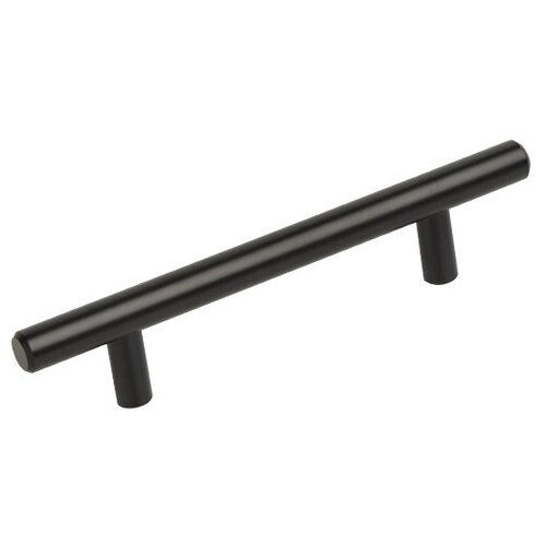 Ручка мебельная рейлинг d 12 mm 224, черный матовый ( 8 шт. )