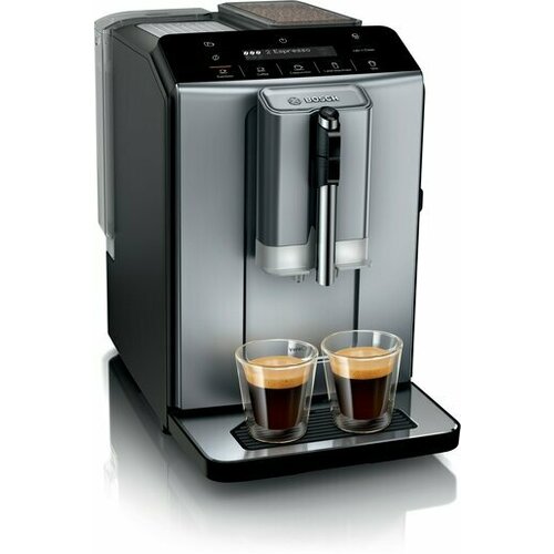 Кофемашина автоматическая Bosch TIE20504, серебристый/черный