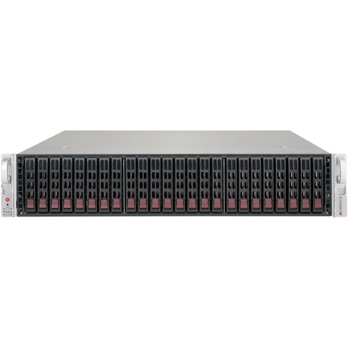 SuperMicro CSE-216BE2C- R609JBOD 2U Storage JBOD Chassis with capacity 24 x 2.5" hot- swappable HDDs bays, Dual Expander Backplane Boards support SAS3/2 HDDs with 12Gb/s throughput