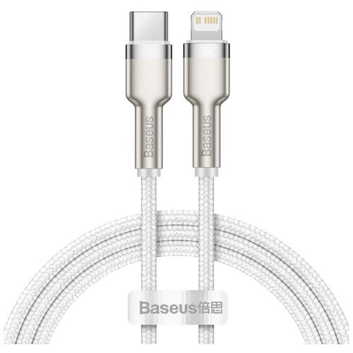 Кабель Baseus Cafule Series Metal Data Cable Type-C to Lightning PD 20W 2m White (CATLJK-B02)