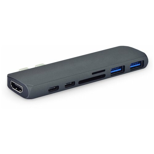 Хаб USB Gurdini HUB Type - C to HDMI/USB/Card reader для APPLE MacBook Graphite 905828