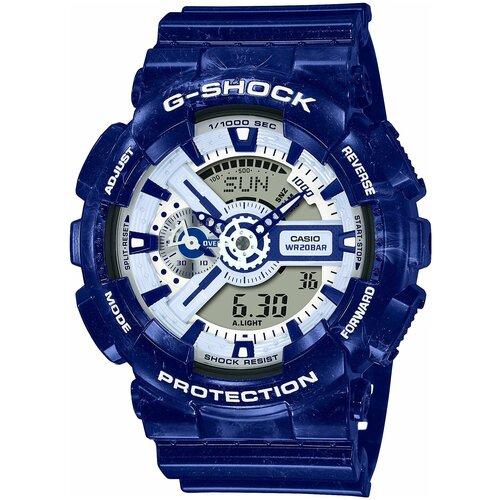 Наручные часы CASIO G-Shock GA-110BWP-2A, синий, белый