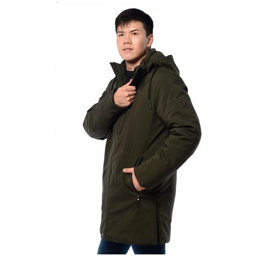 Куртка INDACO FASHION, размер 56, хаки