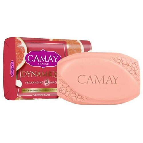 Туалетное твердое мыло-уход Camay Динамик универсальное розовый грейпфрут 85 г (набор из 3 шт)
