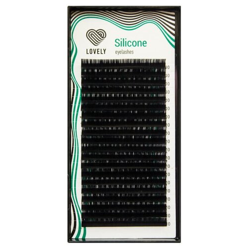 Ресницы черные Lovely "Silicone" D 0.07 8 mm одна длина (20 линий)