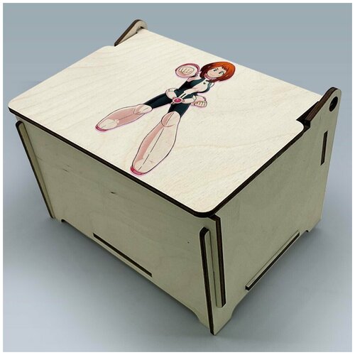 Подарочная коробка шкатулка с крышкой на петлях УФ рисунок размер 16,5x12,5 см аниме моя геройская академия - 282