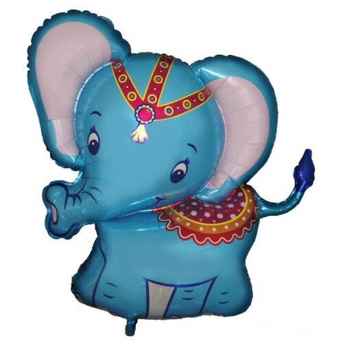 Шар фольгированный фигурка "Слон голубой" 86 см