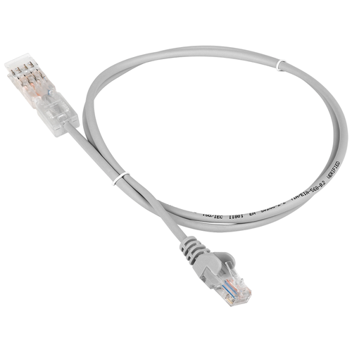 Патч-корд Lanmaster LAN-45 RJ-45 - S-110 (P2) CAT5e U/UTP, 5 м, 1 шт., серый