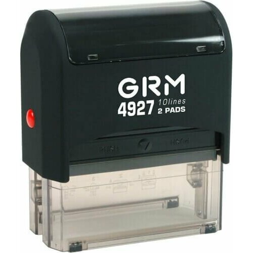 GRM 4927 2 Pads Автоматическая оснастка для штампа с двойной подушкой (штамп 60 х 40 мм.), Чёрный