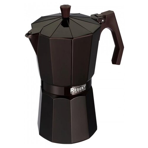 Гейзерная кофеварка REGENT inox Linea MOKA 93-MO-01-120, 120 мл, темно-коричневый