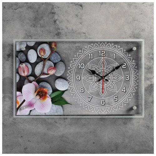 Часы настенные, серия: Цветы, "Спа", плавный ход, 35 х 60 см , 1 шт.