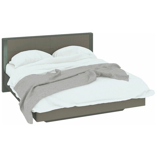 Двуспальная кровать ТриЯ Наоми Серый (Фон серый / Джут)