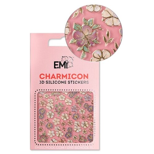 E.Mi, 3D-стикеры №134 Цветы MIX Charmicon 3D Silicone Stickers