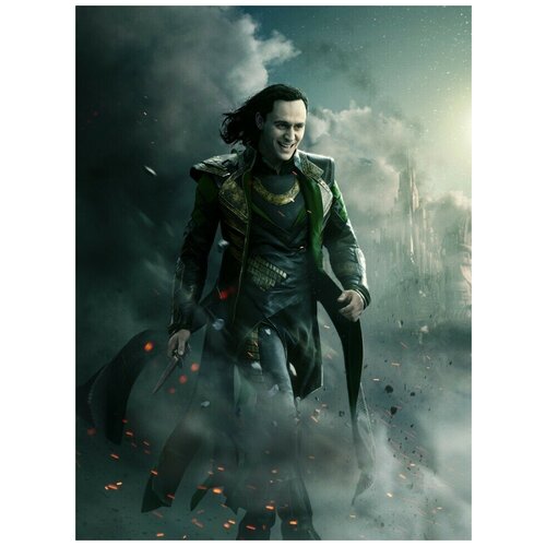 Плакат, постер на холсте The Avengers-Loki/Мстители-Локи. Размер 60 х 84 см