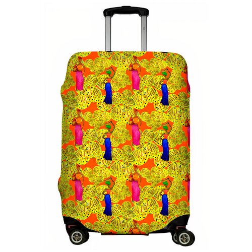 Чехол для чемодана LeJoy, размер L, фиолетовый, желтый