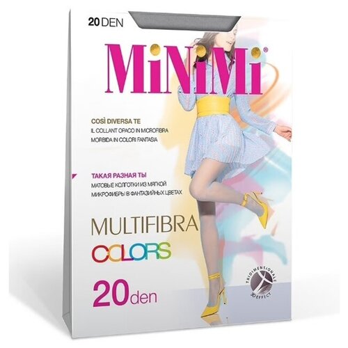Колготки MiNiMi Multifibra Colors, 20 den, размер 2, лиловый, фиолетовый