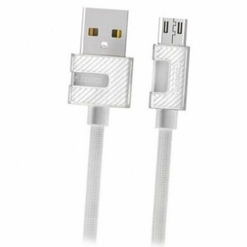 Кабель USB REMAX RC-089m Metal, USB - MicroUSB, 2.4А, 1 м, белый