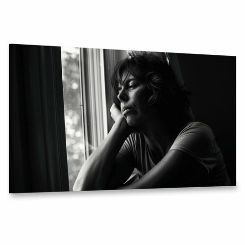 Интерьерная картина 100х60 "Женский день: отражение мира и любви"