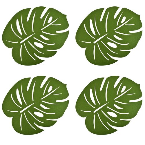Набор салфеток сервировочных, плейсматов 4 шт. "Зеленый лист", 41х33см, Nouvelle, 9903296-Н4