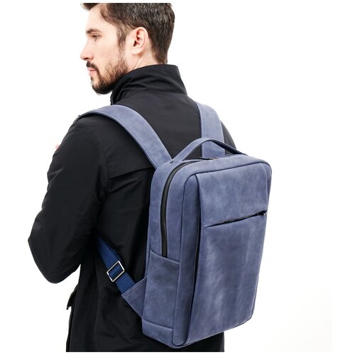Рюкзак городской мужской / женский, кожаный / рюкзак для ноутбука до 16.1" Holt Saphire by J.Audmorr