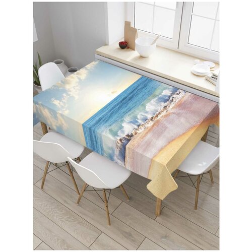 Скатерть прямоугольная JoyArty на кухонный стол "Морское покрытие" из оксфорда, 120x145 см