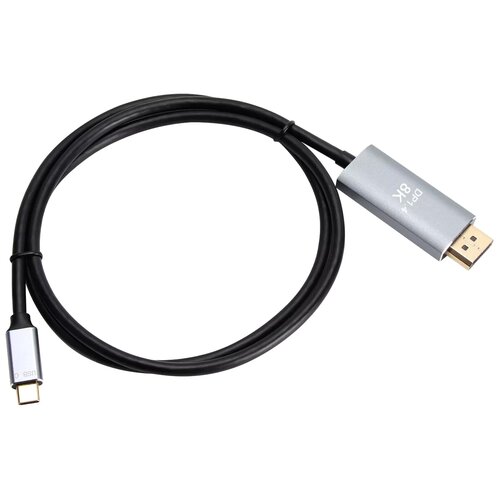 Кабель VCOM USB Type-C - DisplayPort (CU480MC), 1.8 м, черный/серый