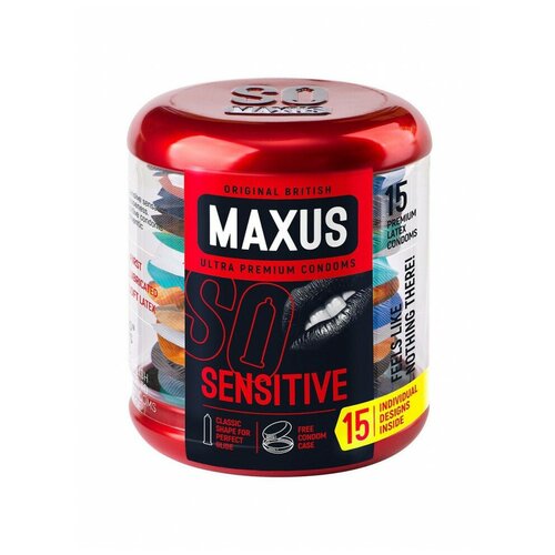 Ультратонкие презервативы в металлическом кейсе MAXUS Sensitive - 15 шт.