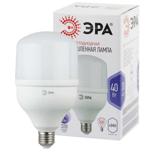 Лампа светодиодная высокомощная POWER 40W-6500-E27 3200лм ЭРА Б0027006 (2шт. в упак.)