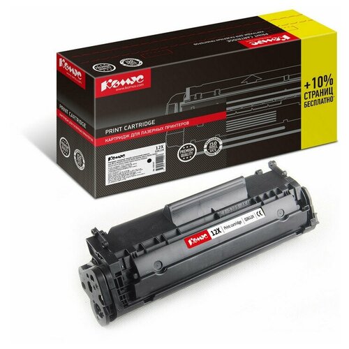 Картридж лазерный Комус 12X Q2612X черный, повышенная емкость, для HP1012/1015