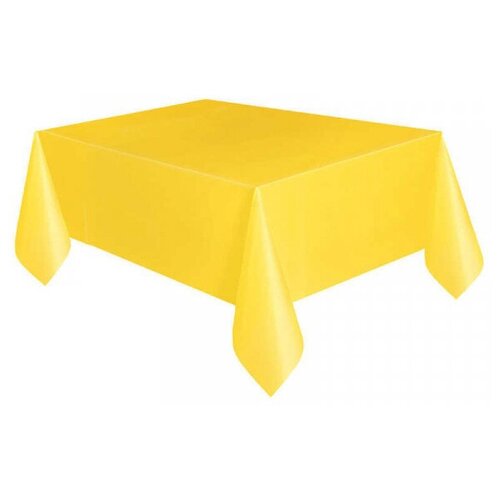 Скатерть "Праздничный стол" одноразовая пвх, цвет желтый 137х183 см