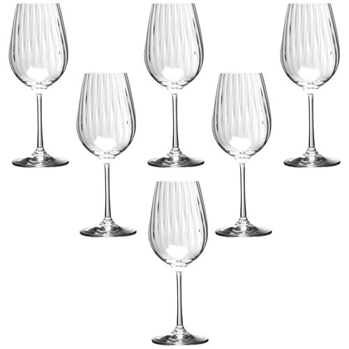 Набор бокалов для вина WATERFALL из 6 ШТ. 350 МЛ высота 22,5 СМ