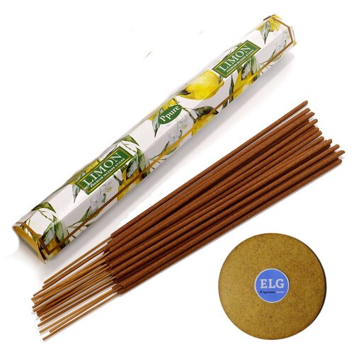 Благовония PPURE Лимон (LEMON) + подставка ELG