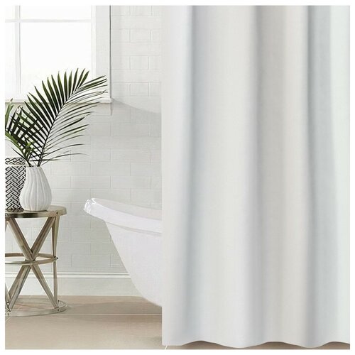 Штора для ванной комнаты Mirage,180×180 см, цвет белый