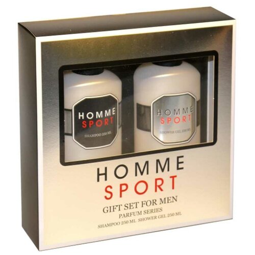 Набор косметический парфюмерный для мужчин Homme Sport (шампунь 250 мл + гель для душа 250 мл)