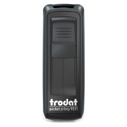 Оснастка карманная Trodat Pocket Printy 9511 для печати, штампа, факсимиле. Поле: 38х14 мм. Корпус: черный.