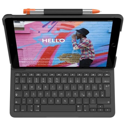Клавиатура Logitech Slim Folio iPad 10.2 (7-го поколения) графит