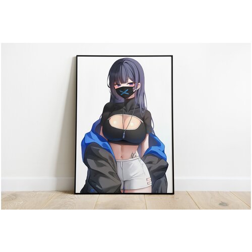 Плакат "Аниме" / Формат А4 (21х30 см) / Постер для интерьера с черной рамкой