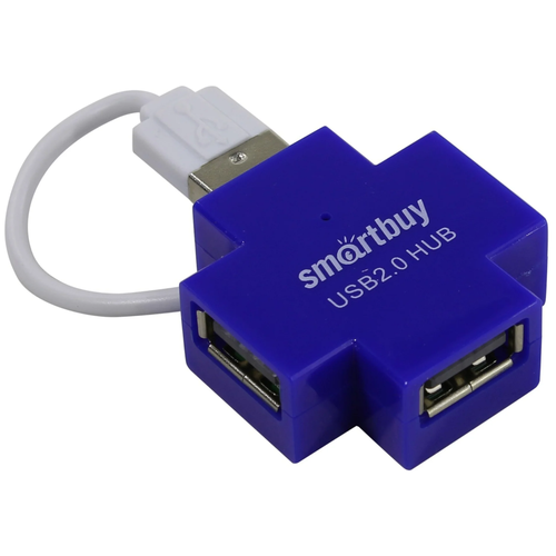 USB 2.0 Хаб Smartbuy 6900, 4 порта, голубой (SBHA-6900-B)