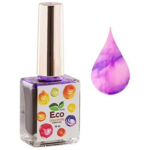 E.co nails краска для акварельного дизайна Nails Water Color, 7 мл